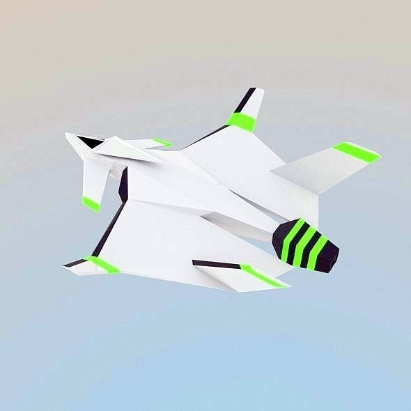 3D model Manta ray aircraft lowpoly concept VR / AR / low-poly | CGTrader