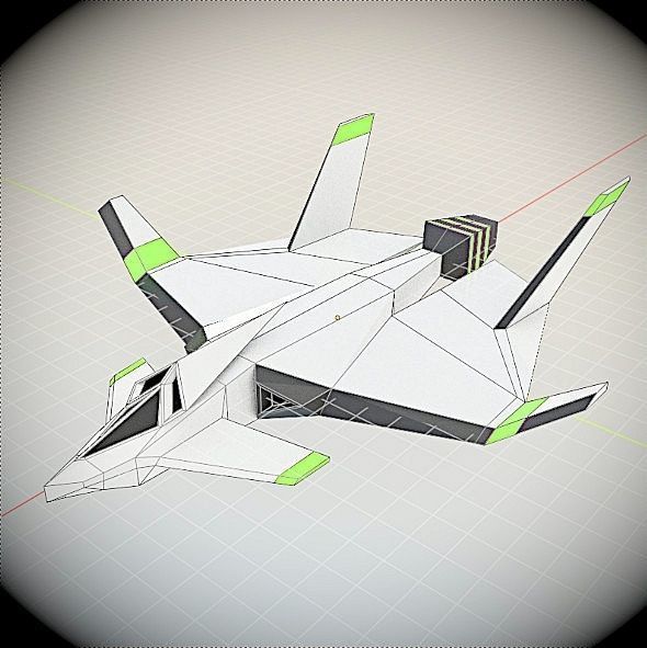 3D model Manta ray aircraft lowpoly concept VR / AR / low-poly | CGTrader