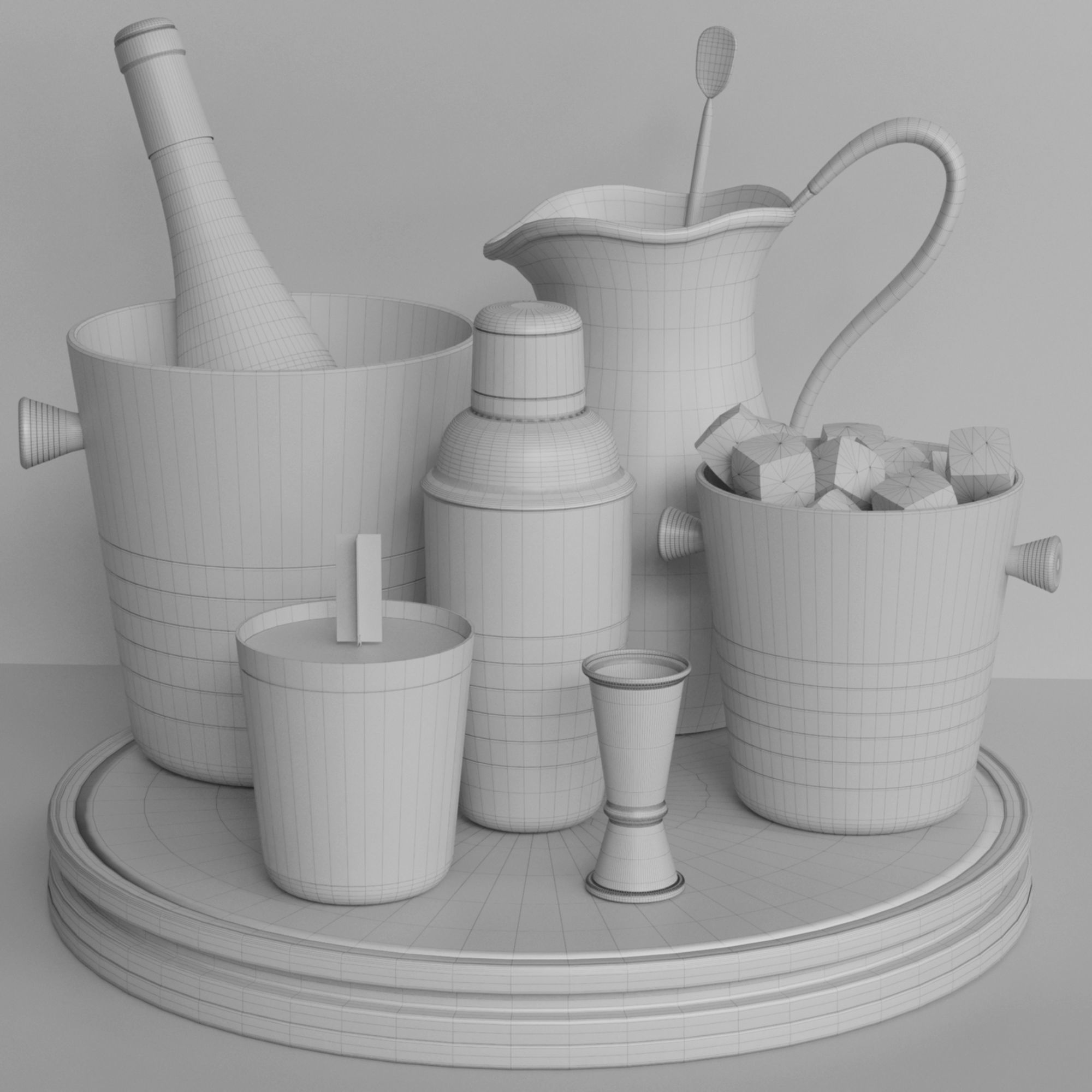 Alcoholic chrome decor 3D model | CGTrader