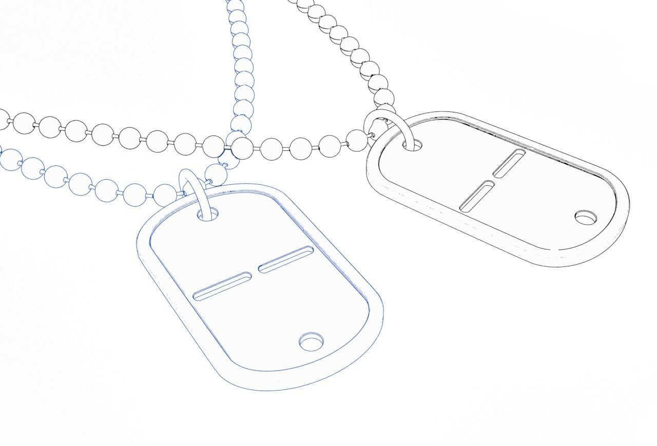 Dog tags 3D model | CGTrader