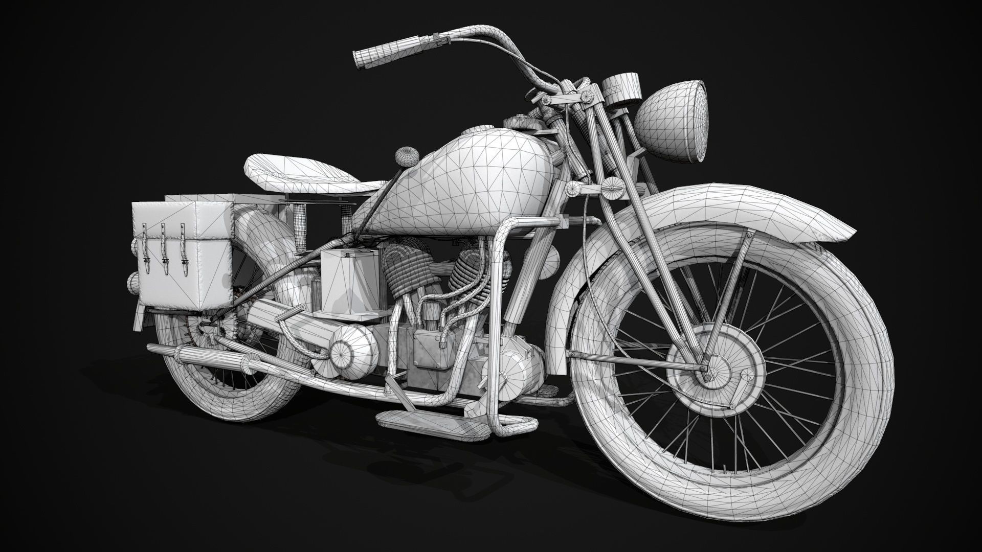 3D model Indian 741B motorcycle VR / AR / low-poly | CGTrader