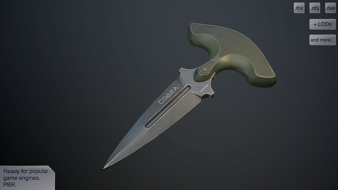 3D model Push dagger cobra vol 1 VR / AR / low-poly | CGTrader