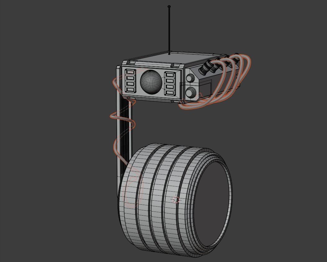 Robot futuristic device with lights free 3D model | CGTrader