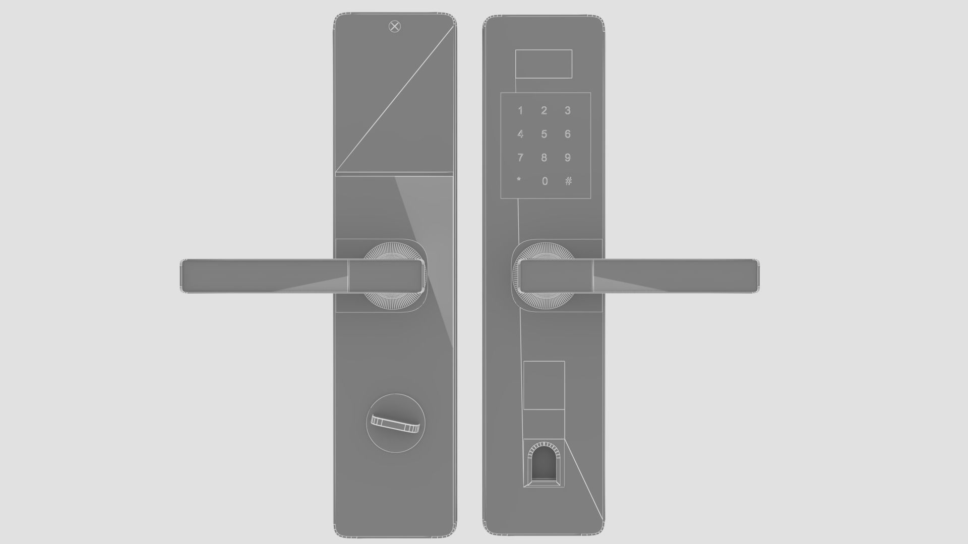 Digital door lock free 3D model | CGTrader