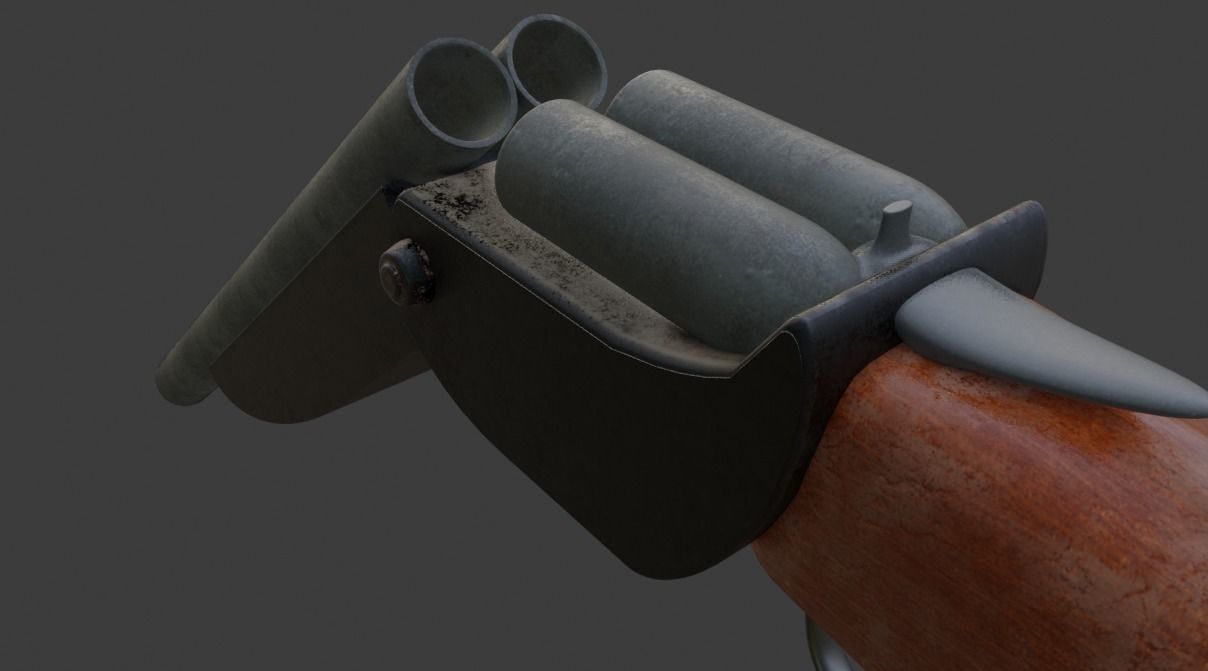 3D model Double Barrel Shotgun VR / AR / low-poly | CGTrader