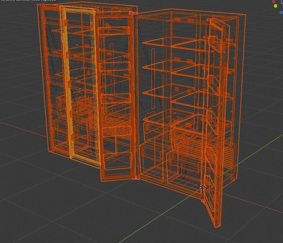 Defy Fridge Side by Side Doors free 3D model | CGTrader