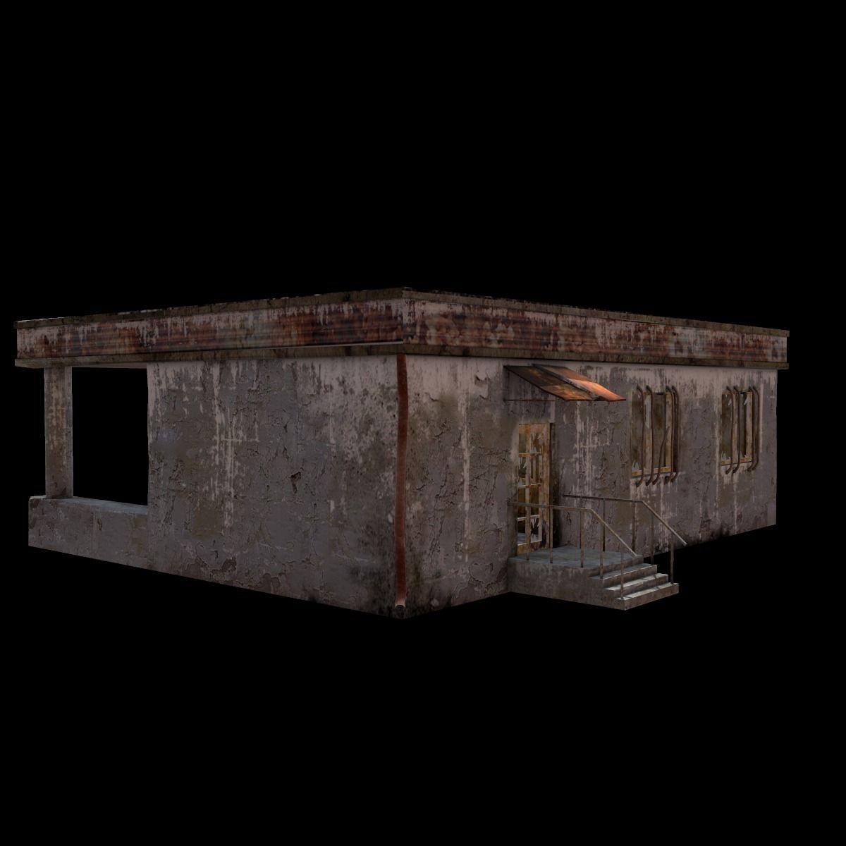 3D model Checkpoint old building VR / AR / low-poly animated | CGTrader