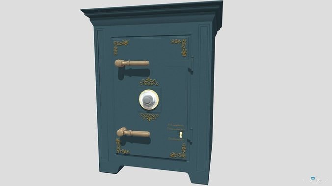 Blue safe 3D model | CGTrader