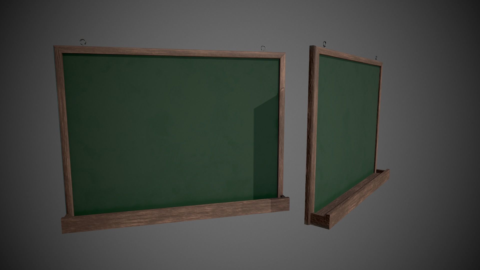 3D model Chalkboard Classroom Set Eraser Chalk Chalkboard VR / AR / low ...