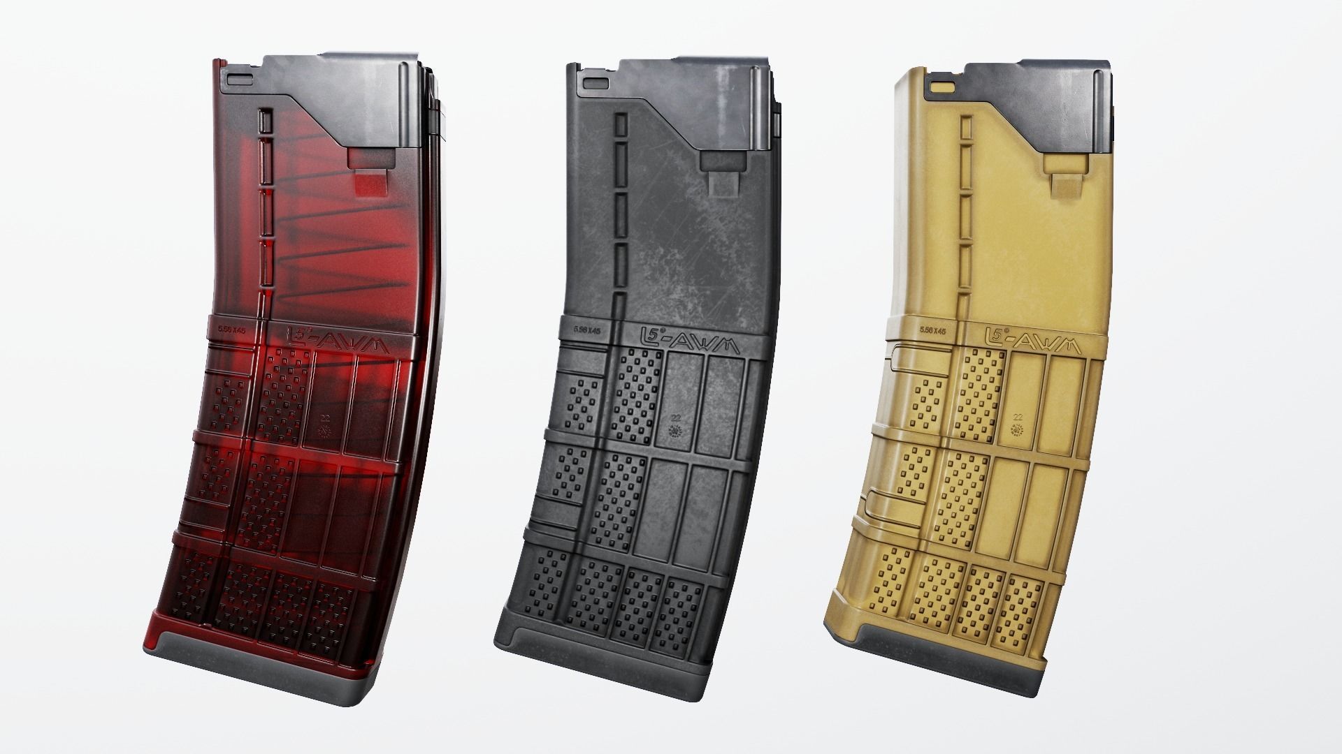 Lancer L5AWM 30 Round M4 Magazine free VR / AR / low-poly 3D model ...