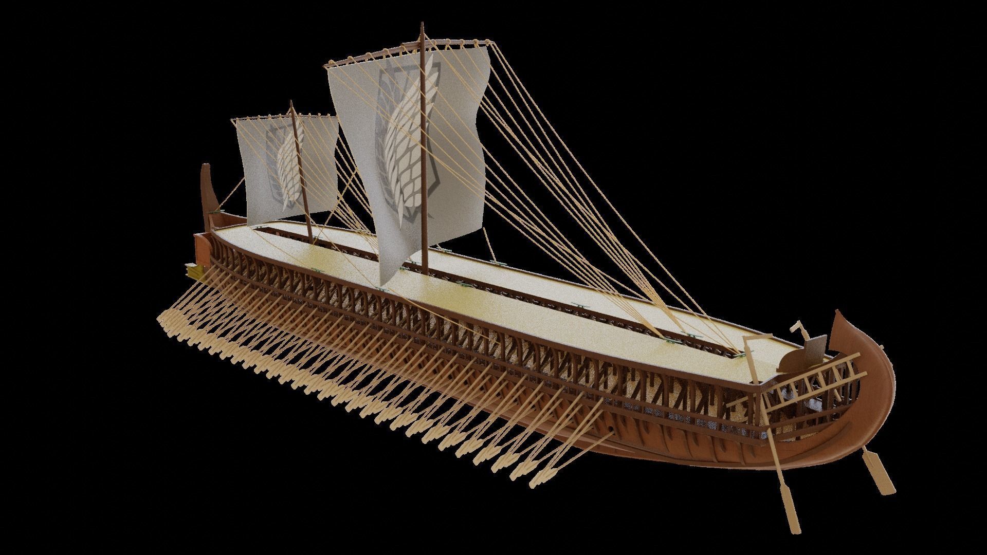 Triremes 3D model | CGTrader