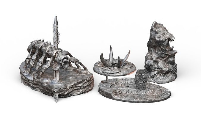 Alien Deset Terrain 3D model 3D printable | CGTrader