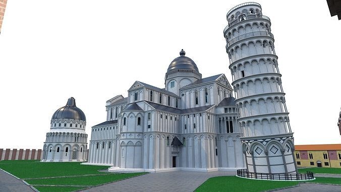 Piazza del Duomo Pisa 3D model | CGTrader