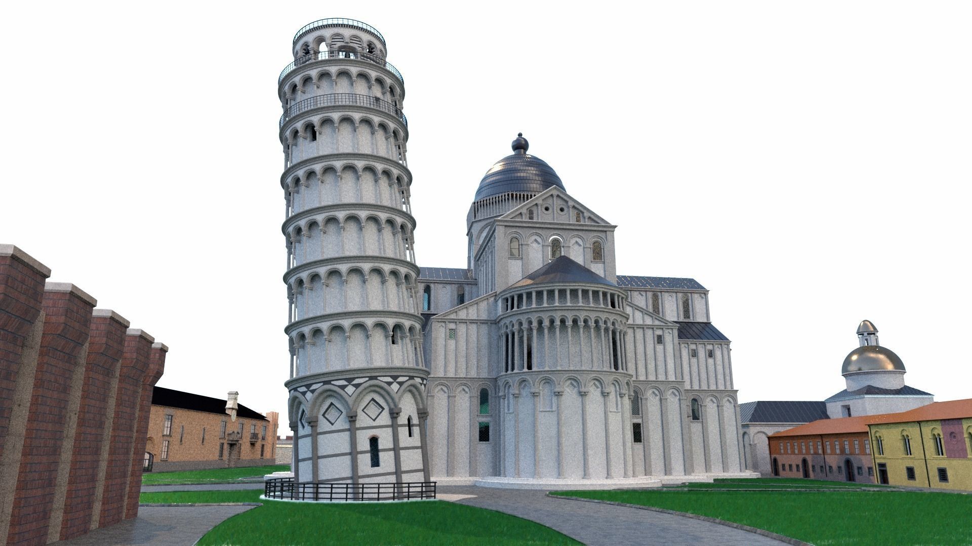 Piazza del Duomo Pisa 3D model | CGTrader