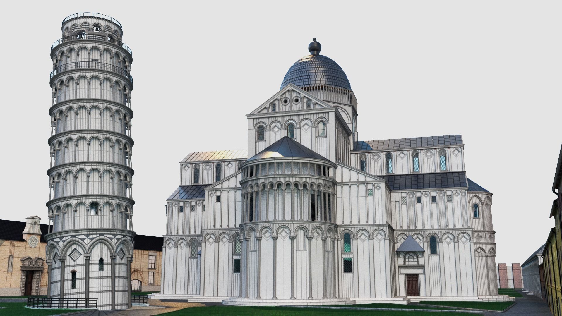 Piazza del Duomo Pisa 3D model | CGTrader