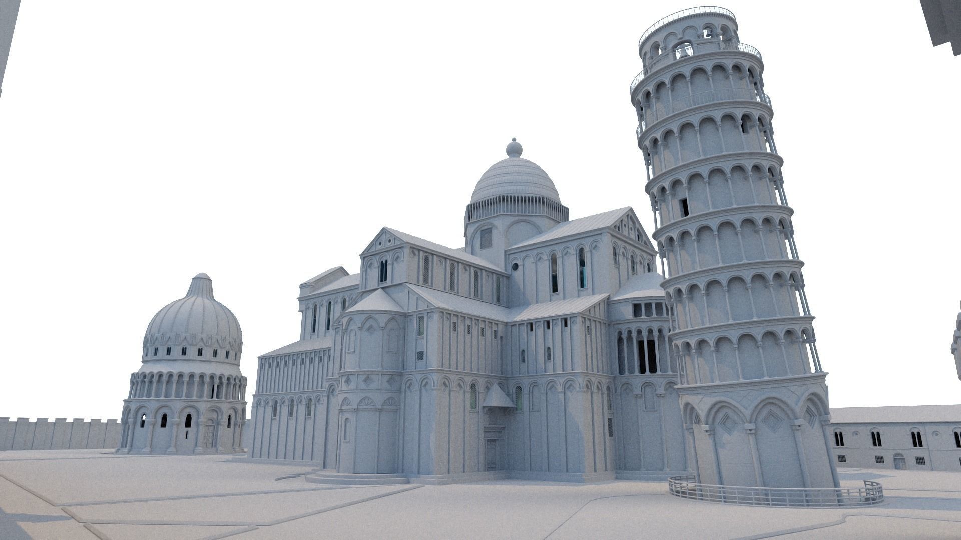 Piazza del Duomo Pisa 3D model | CGTrader