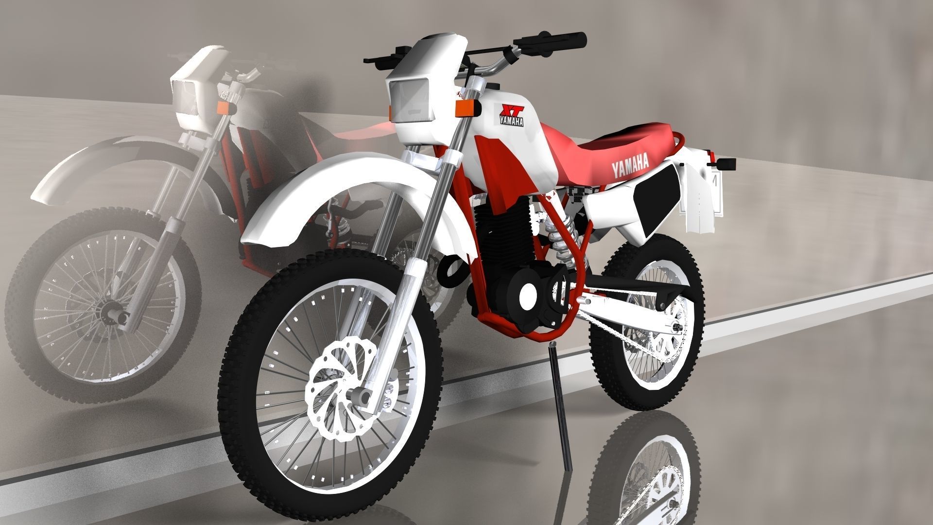 YAMAHA XT 3D model | CGTrader