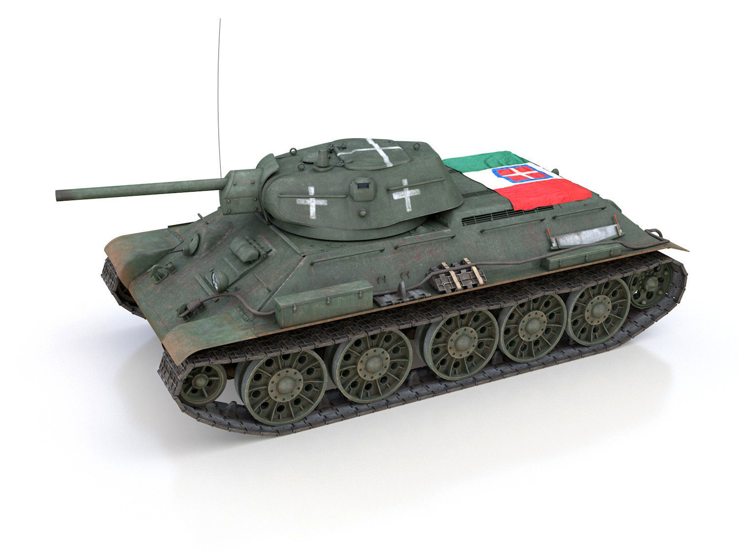 T-34-76 - Model 1942 - Soviet tank in Italian Service 3D model | CGTrader