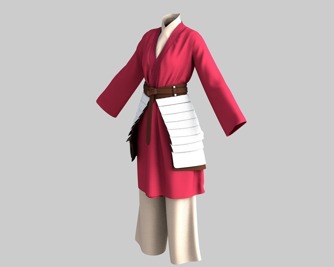 3D Model of Princess Costume Mulan 3D model 3D model | CGTrader