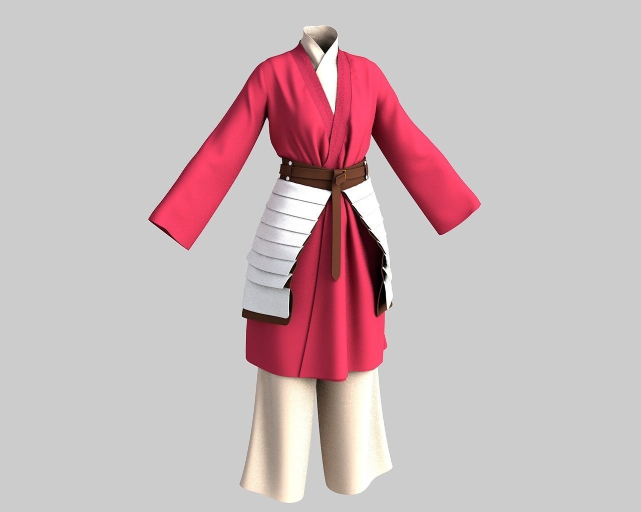3D Model of Princess Costume Mulan 3D model 3D model | CGTrader