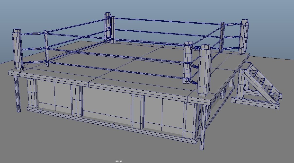 3D model WWE Ring Wrestling ring VR / AR / low-poly | CGTrader