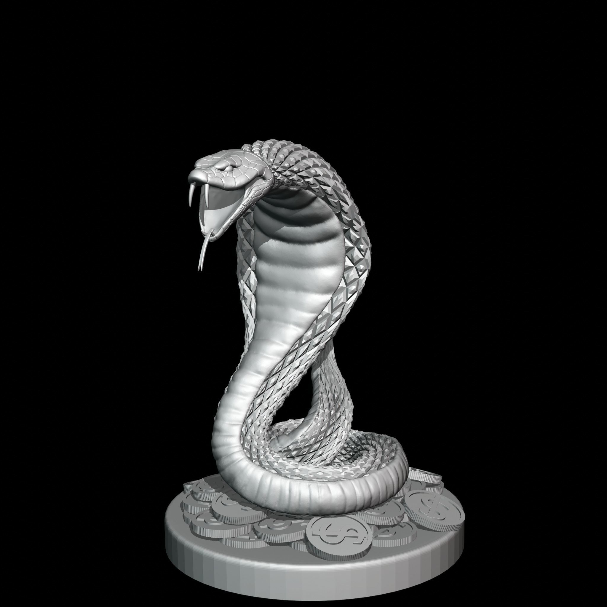 Snake sculpture 3D model 3D printable | CGTrader