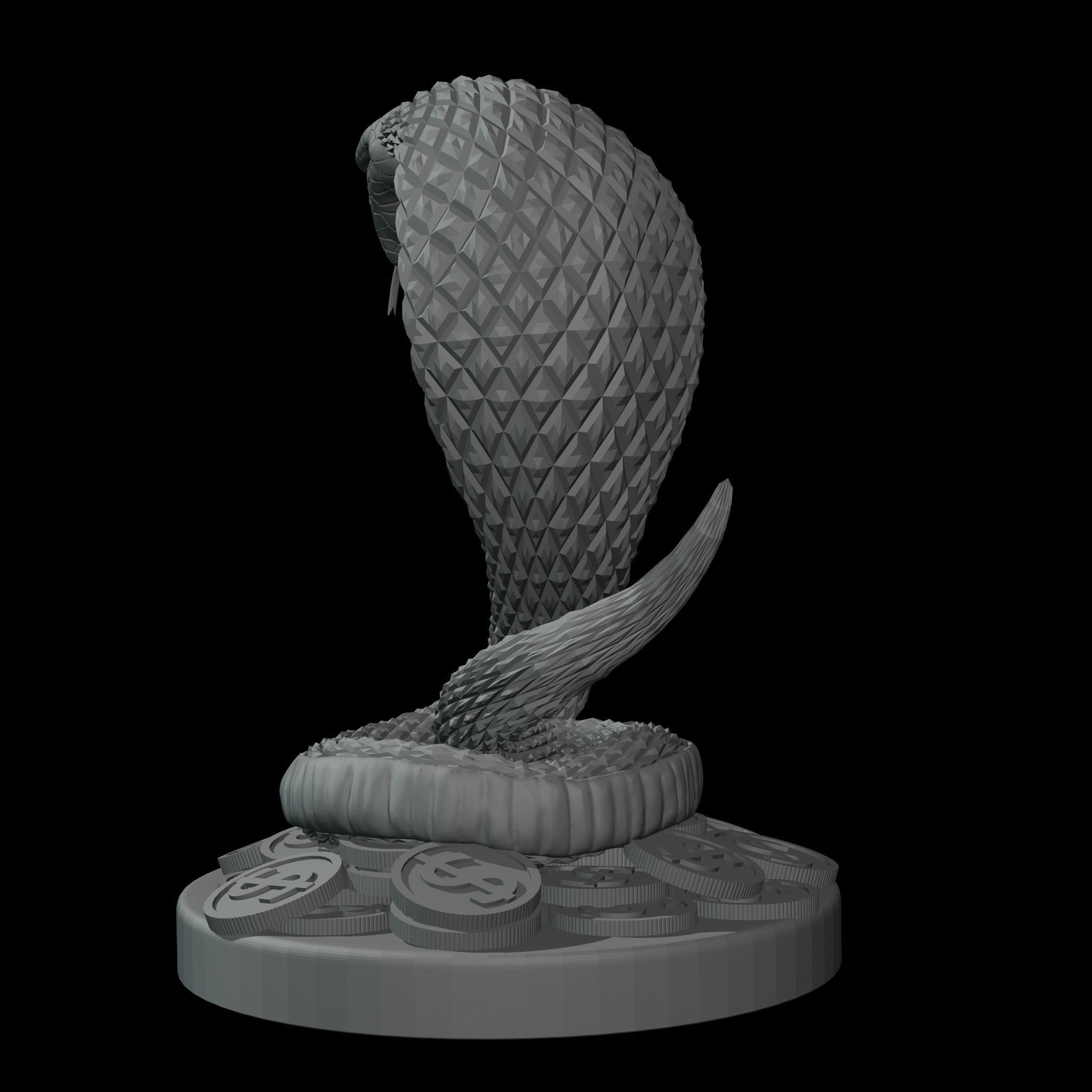 Snake sculpture 3D model 3D printable | CGTrader