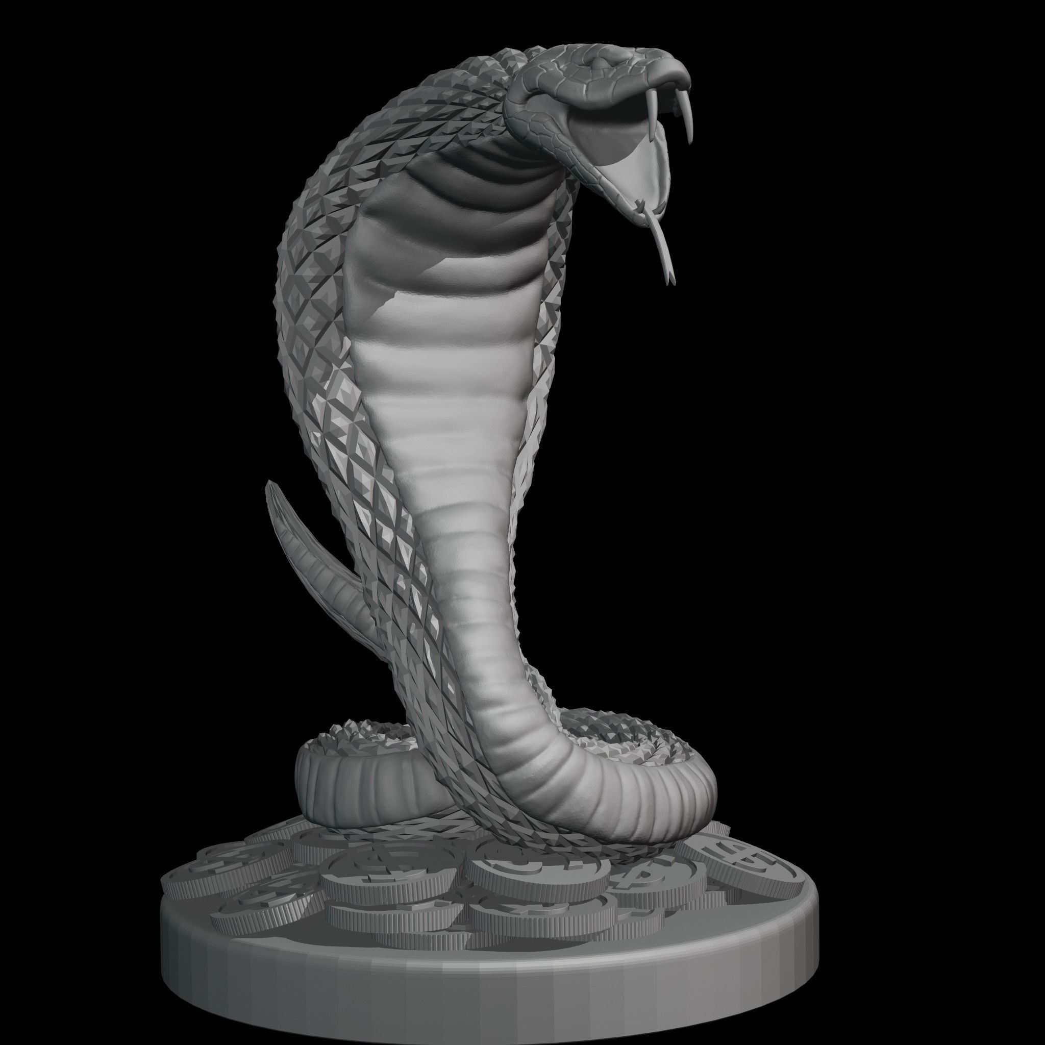Snake sculpture 3D model 3D printable | CGTrader