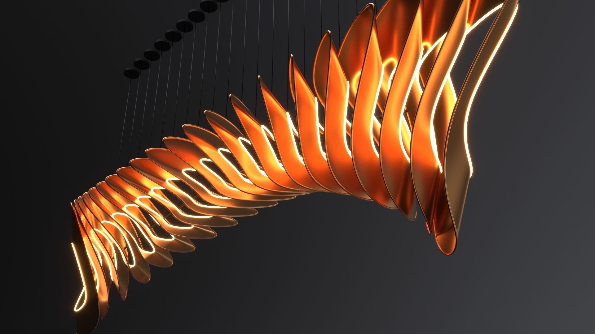 Parametric chandelier 3D model | CGTrader