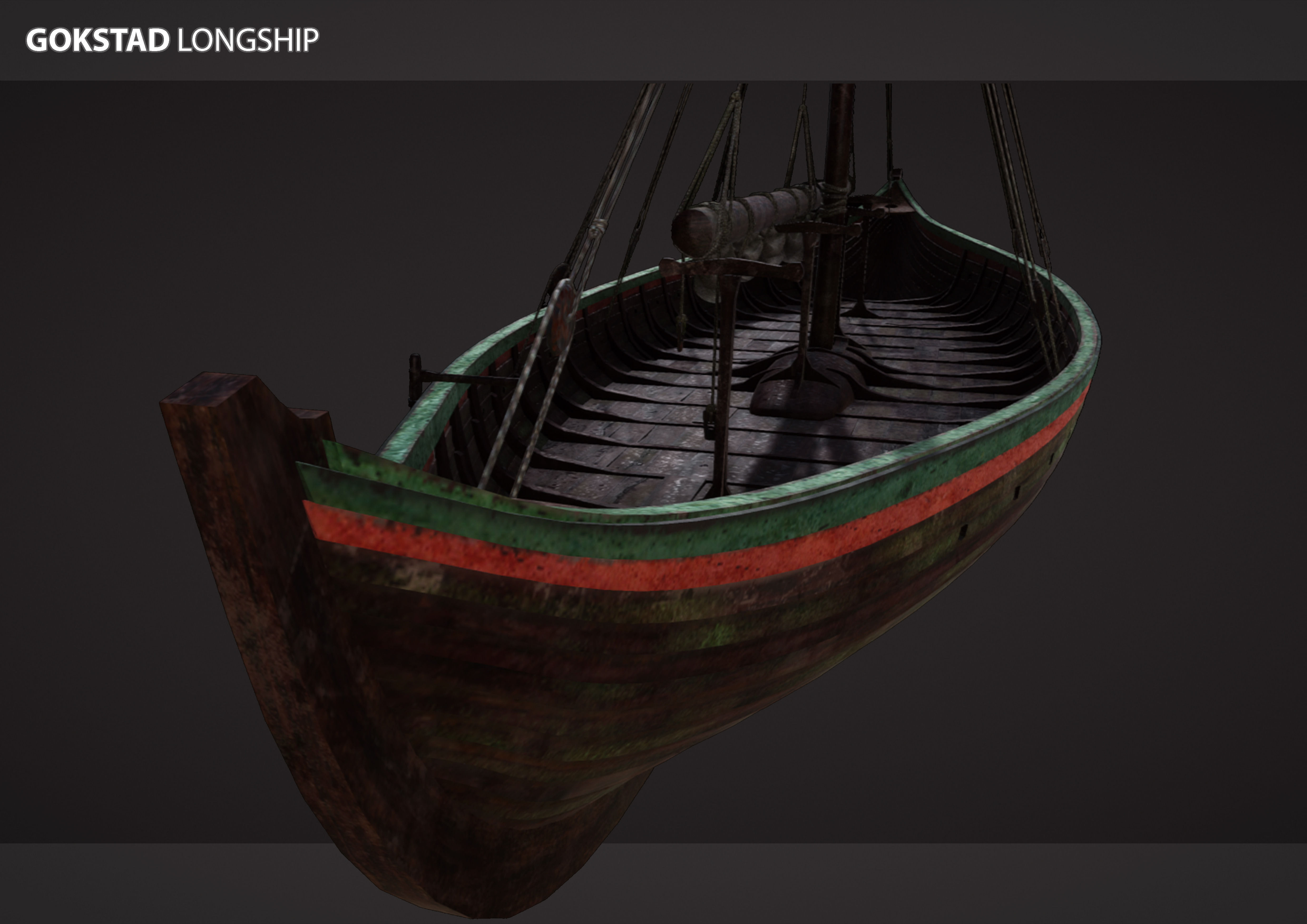 3D model Gokstad Longship VR / AR / low-poly | CGTrader