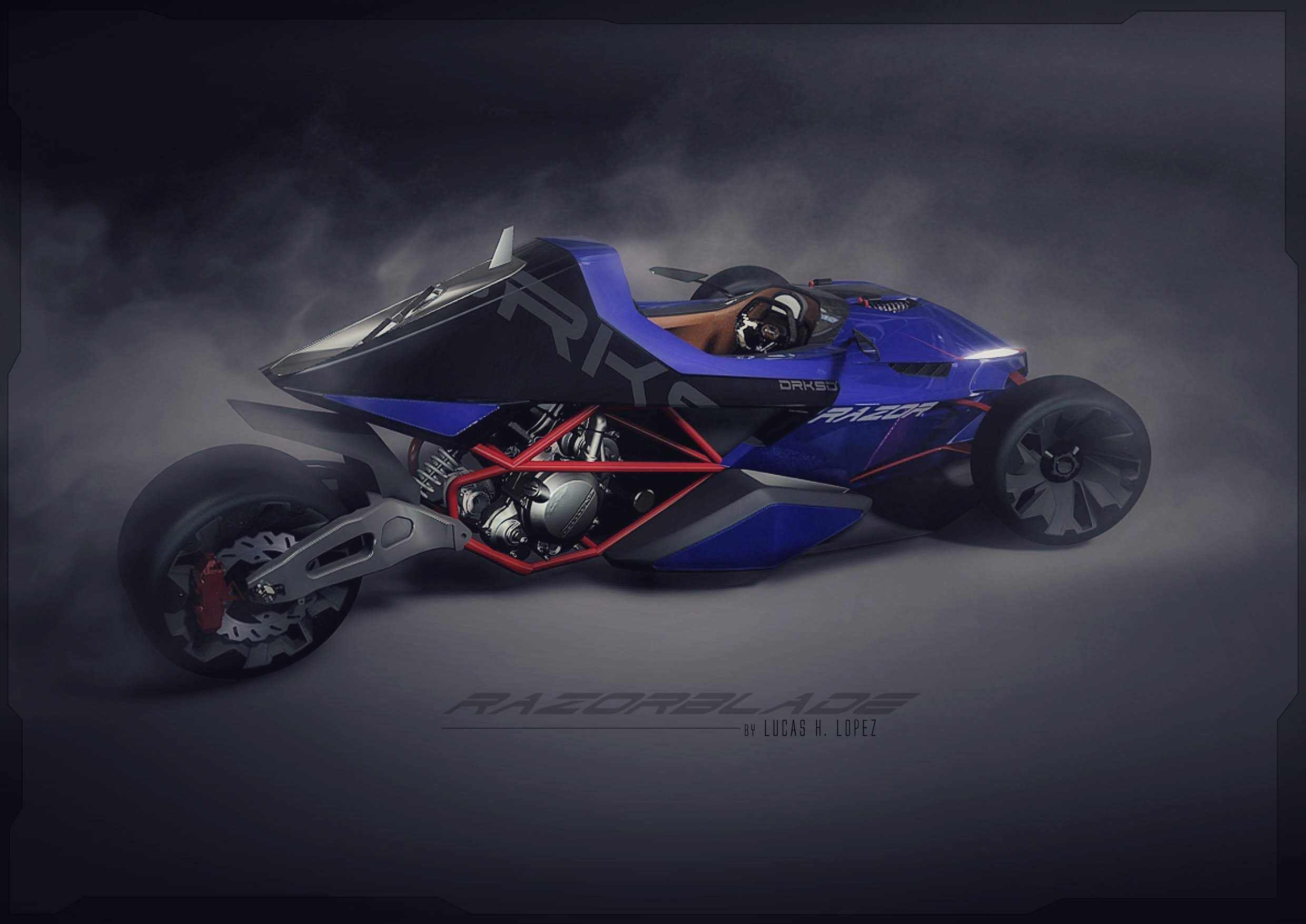 3D model CONCEPT TRIKE BIKE VR / AR / low-poly | CGTrader