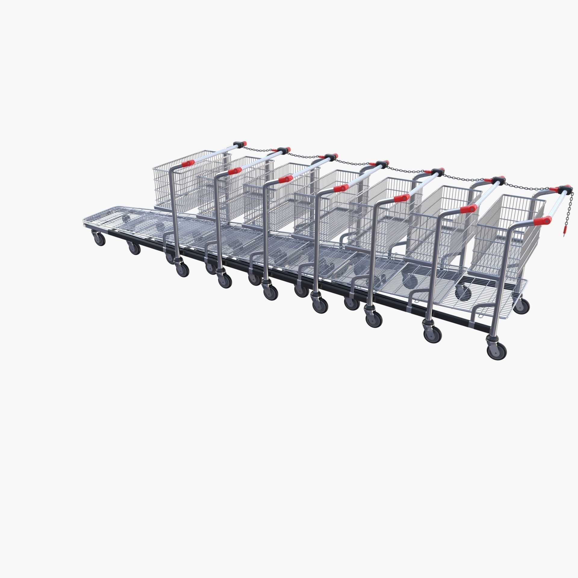 3D model Shopping cart stack v1 VR / AR / low-poly | CGTrader