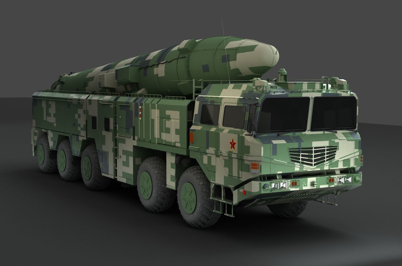 Chinese Army Dongfeng 21 missile 3D model | CGTrader