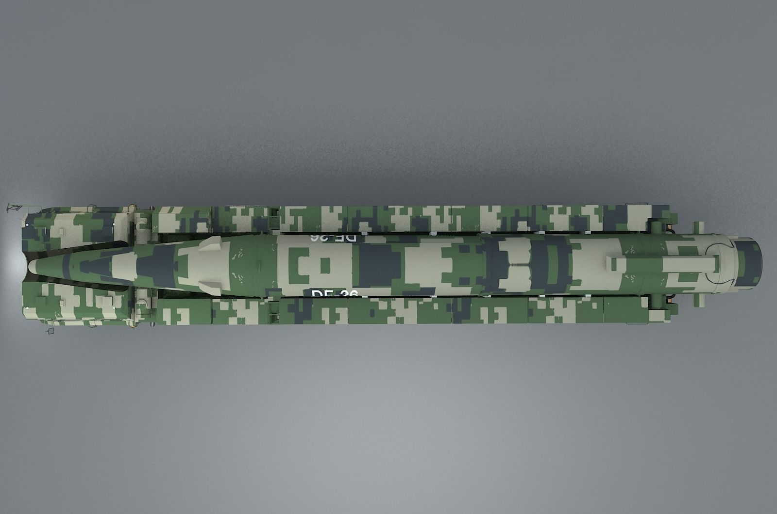 Chinese Army Dongfeng 26 Medium and long range missile 3D model | CGTrader