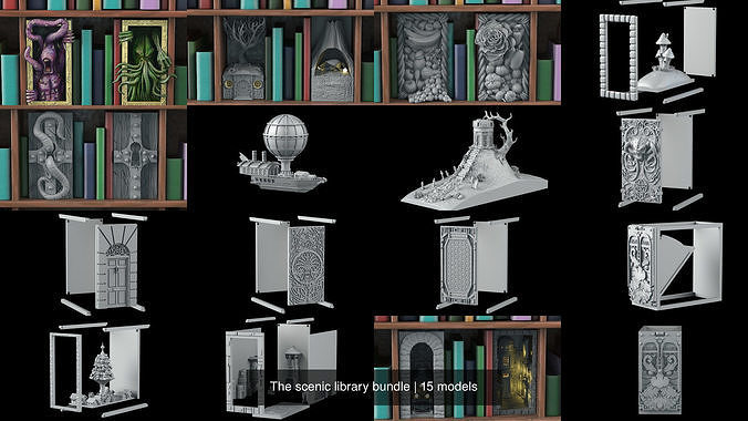 The scenic library bundle 3D Model Collection | CGTrader