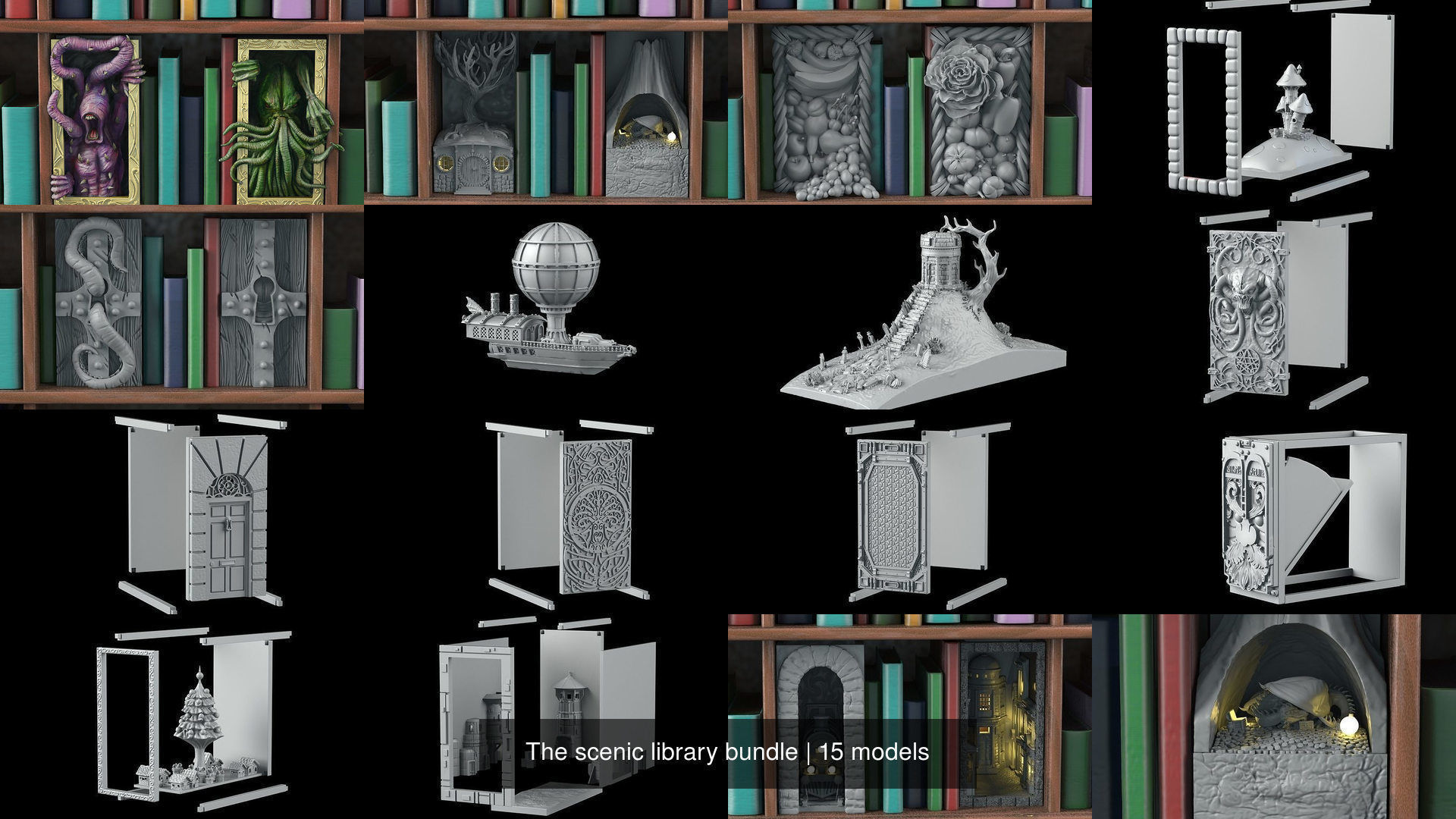 The scenic library bundle 3D Model Collection | CGTrader