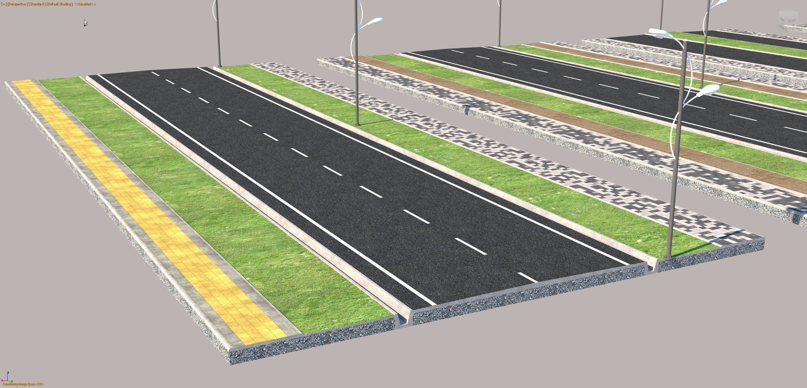 Road types Remastered ID002 free 3D model | CGTrader