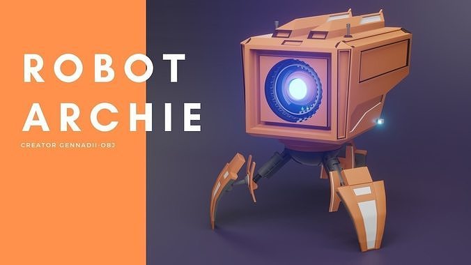 Mechanical research Robot Archie 3D model | CGTrader