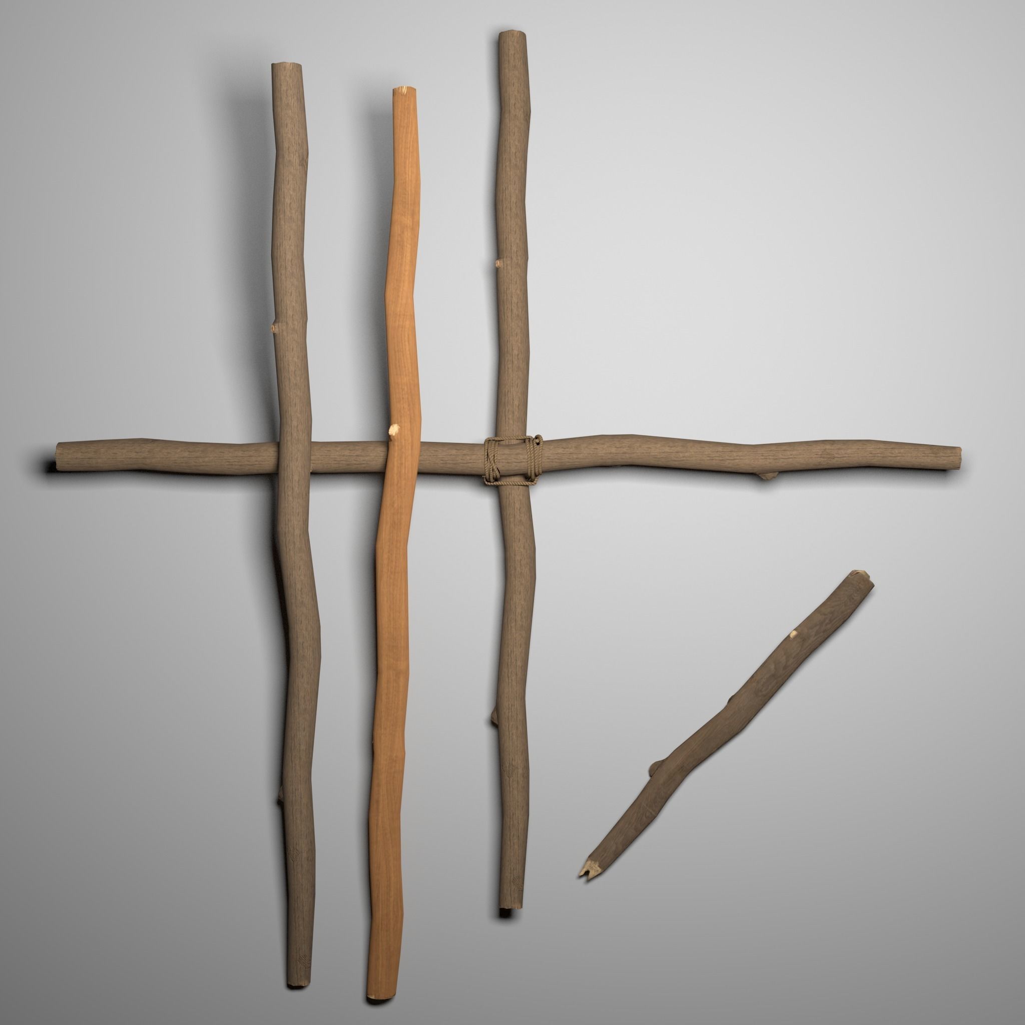 3D model Wood stick mini pack VR / AR / low-poly | CGTrader