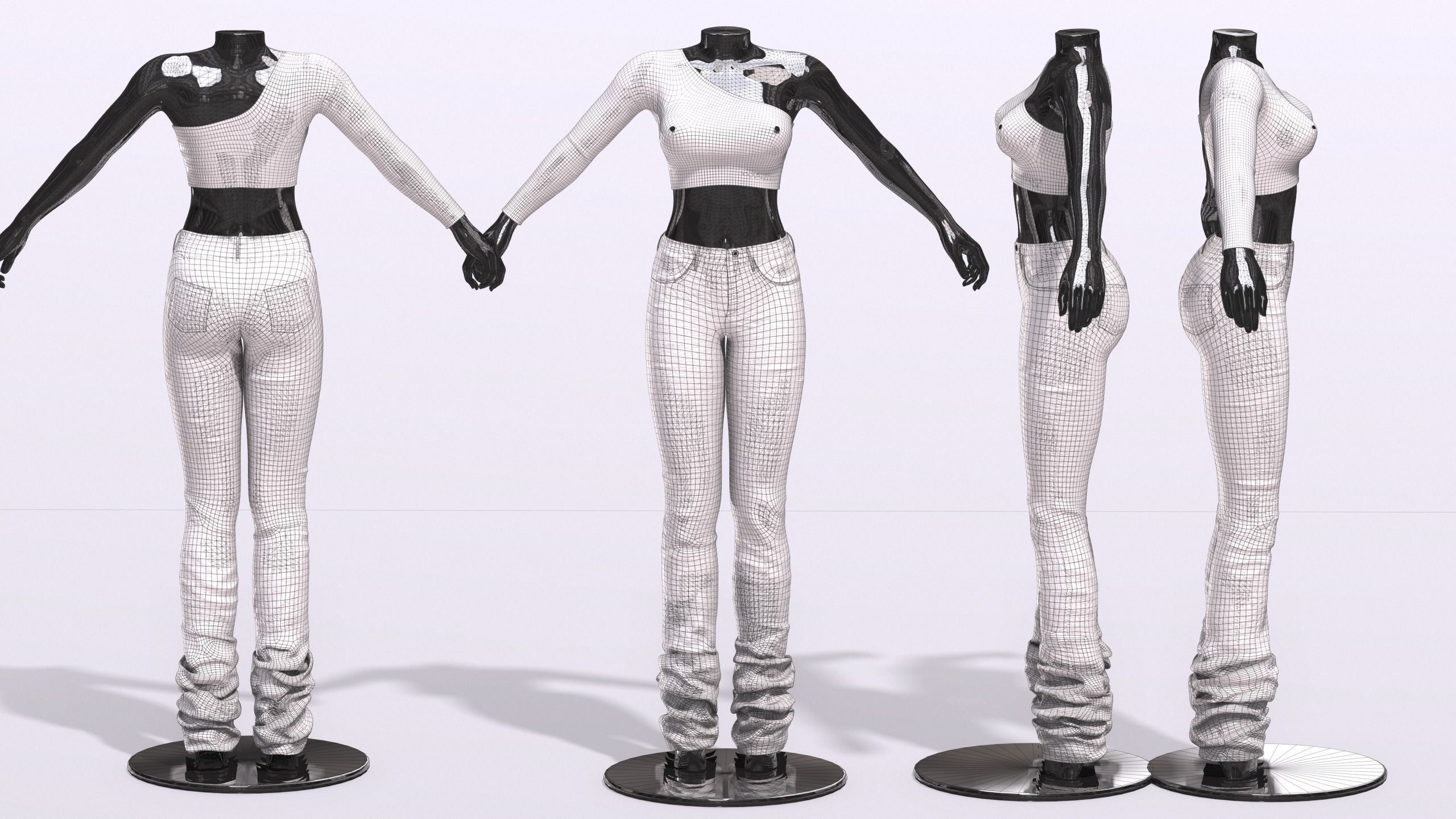 3D model Female Clothing VR / AR / low-poly | CGTrader