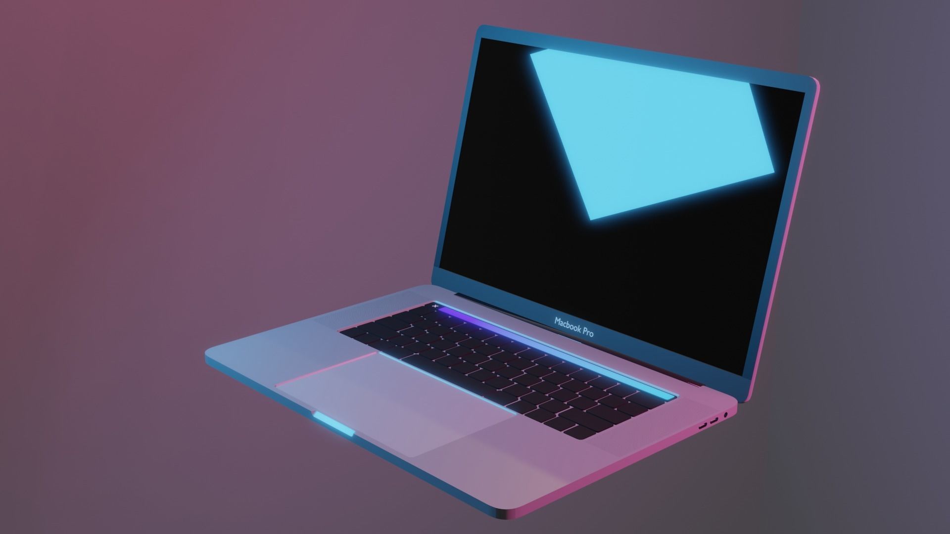 Macbook Pro animated free 3D model animated | CGTrader