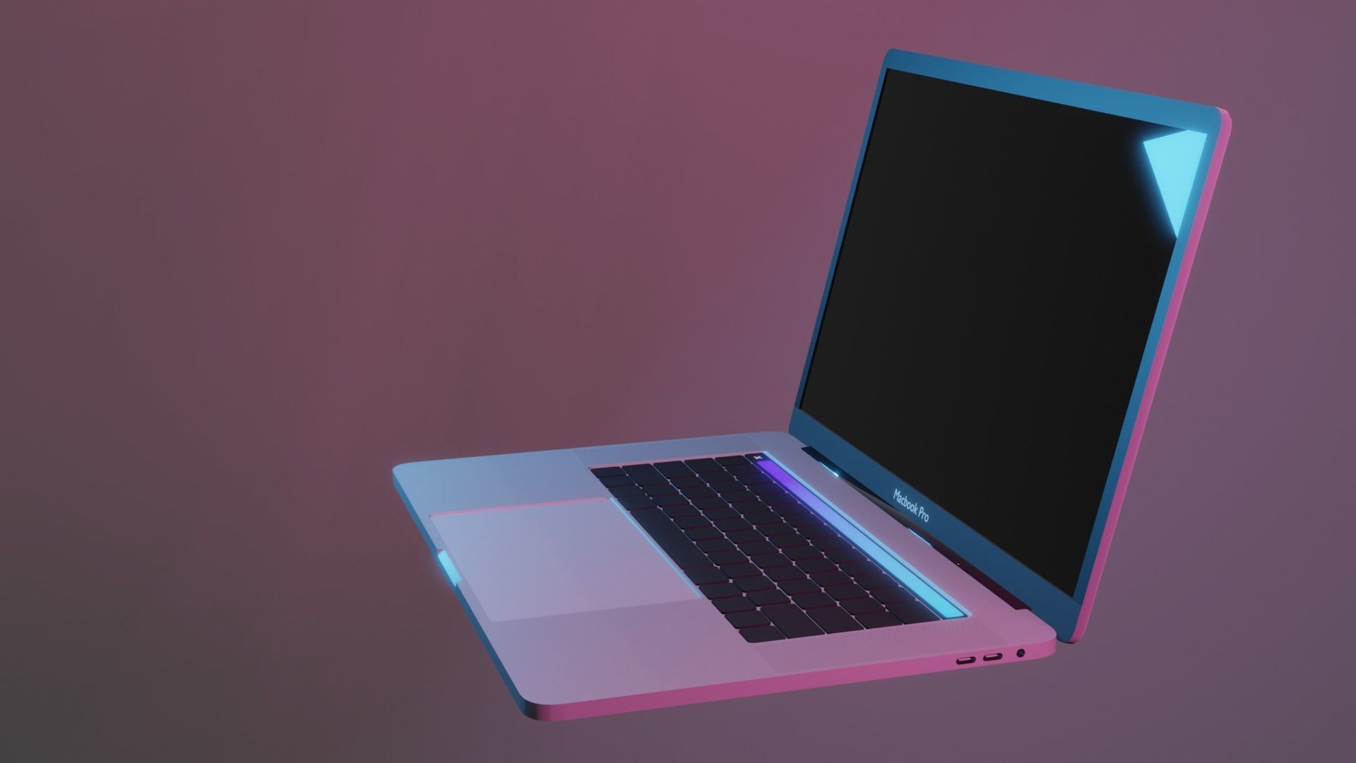 Macbook Pro animated free 3D model animated | CGTrader