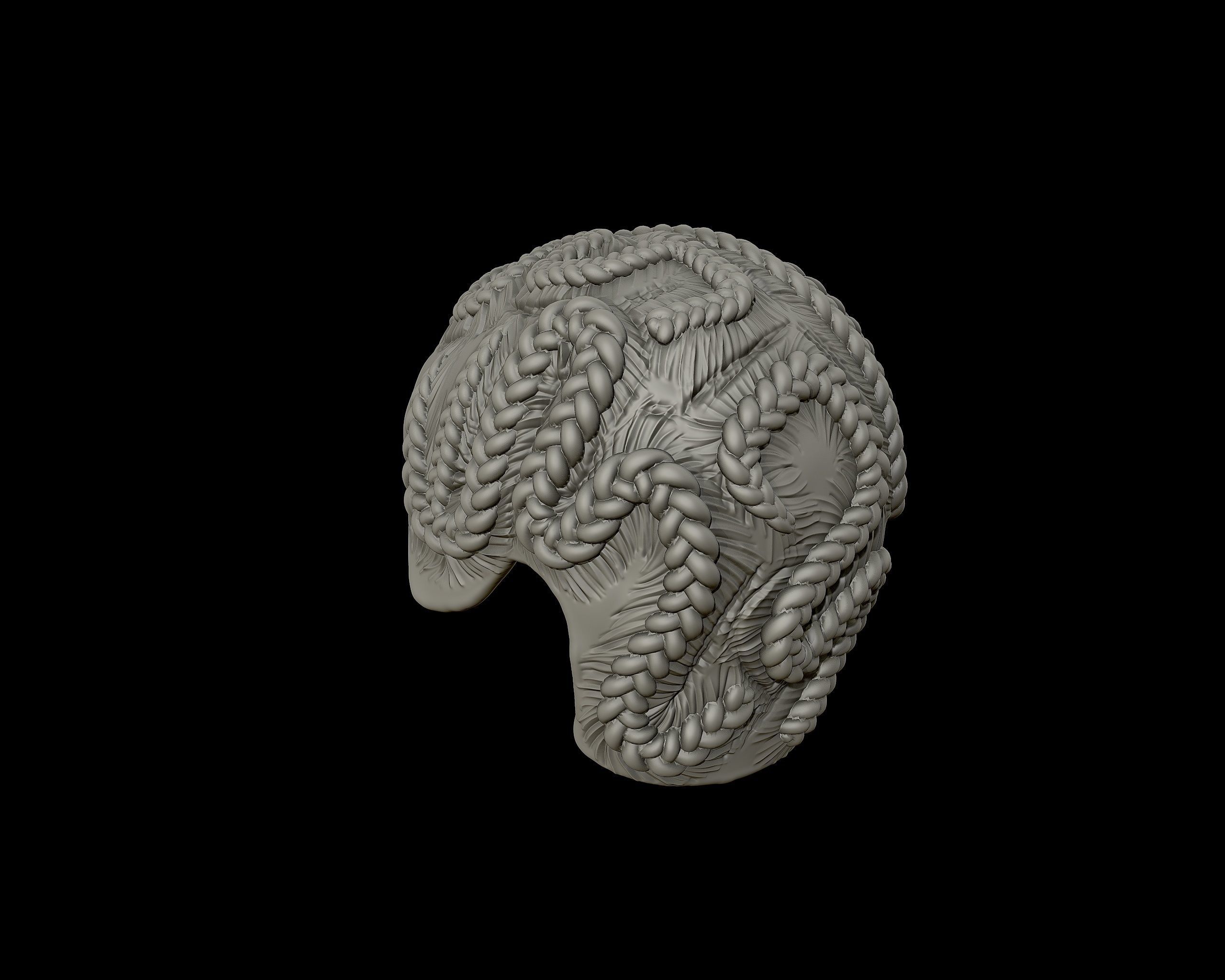 Braid Hairstyle 03 3D model 3D printable | CGTrader