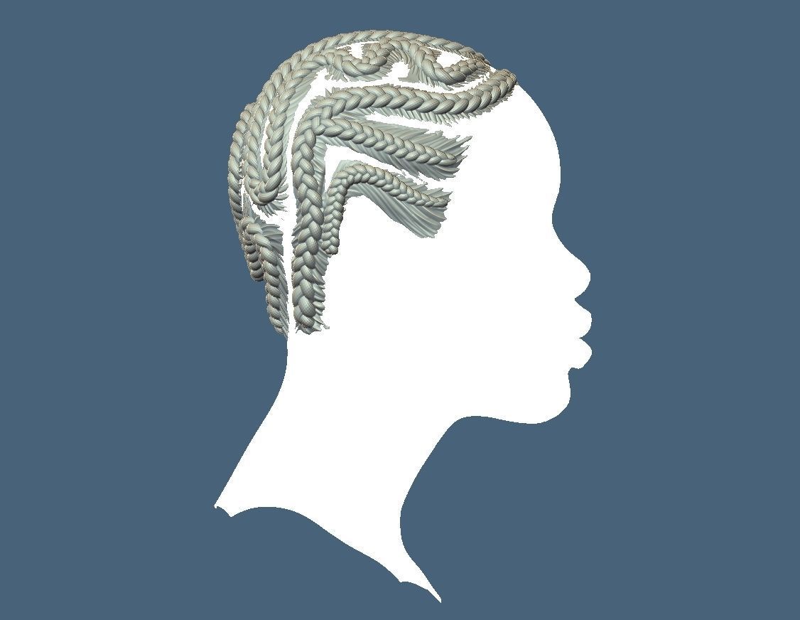 Braid Hairstyle 03 3D model 3D printable | CGTrader