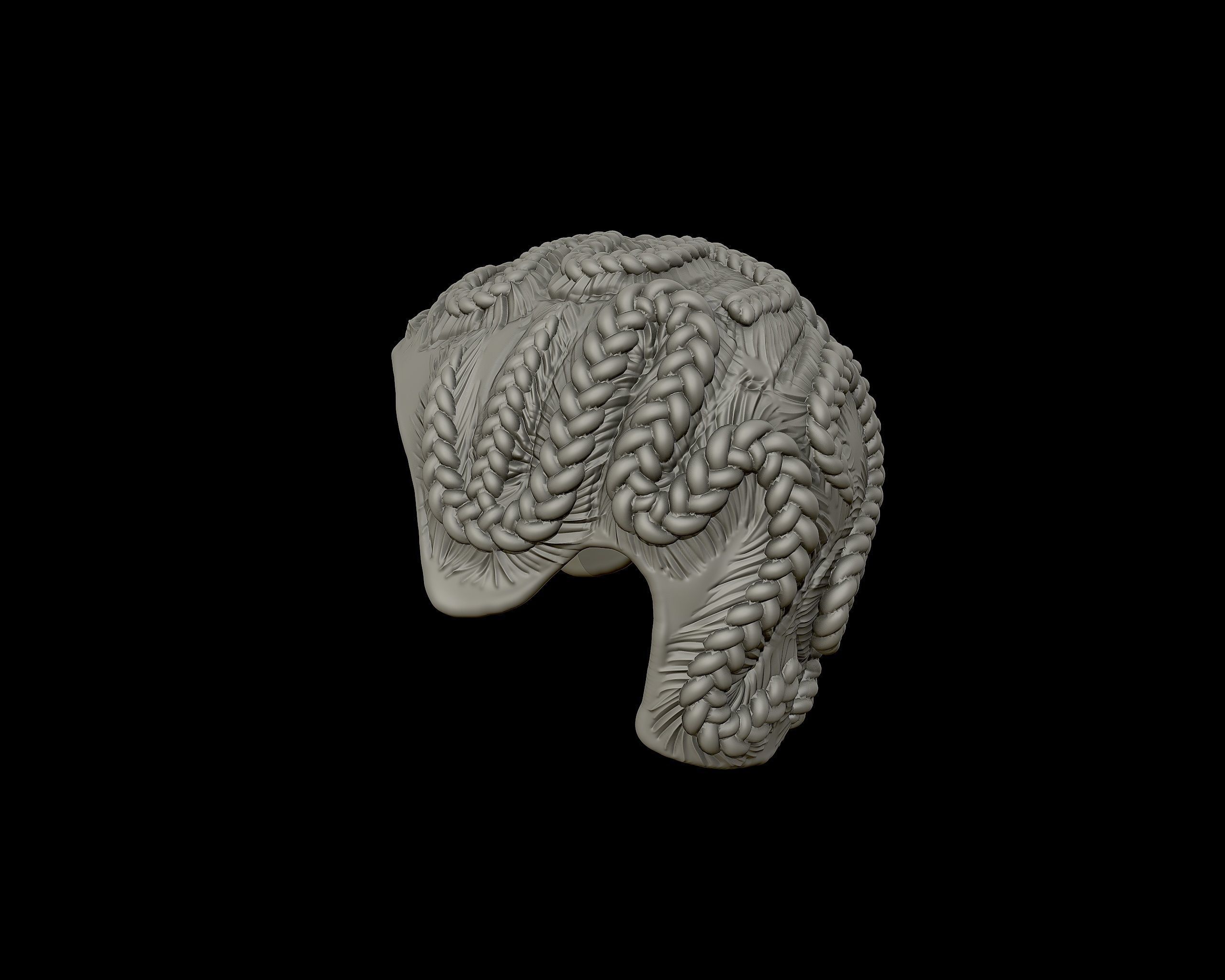 Braid Hairstyle 03 3D model 3D printable | CGTrader
