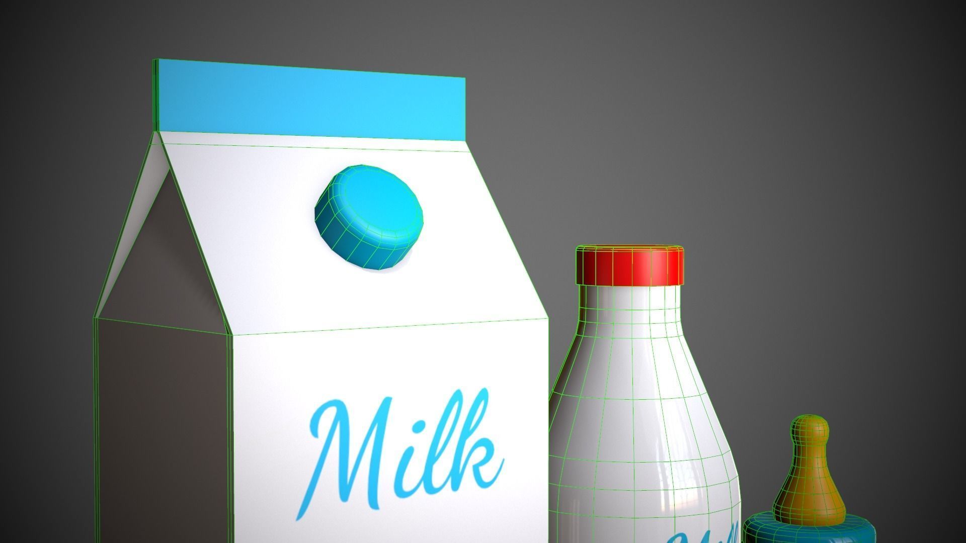 3D model Milk Assets Cartoony Milk Props VR / AR / low-poly | CGTrader