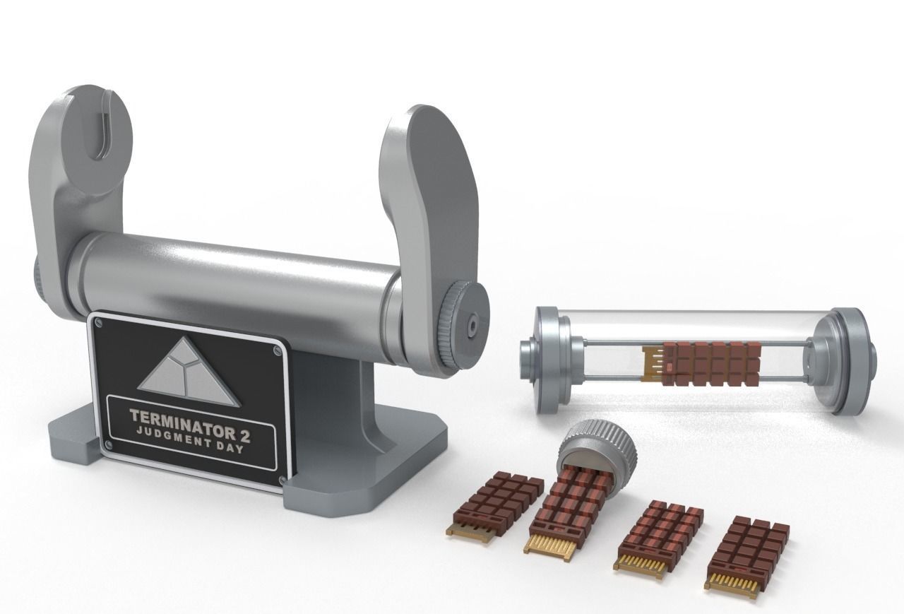 Terminator Brain Chip with stand 3D model | CGTrader