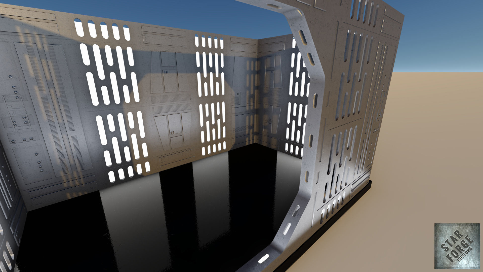 DEATH STAR DIORAMA V2 FOR 6INCH AND 3 75INCH FIGURES 3D model 3D ...