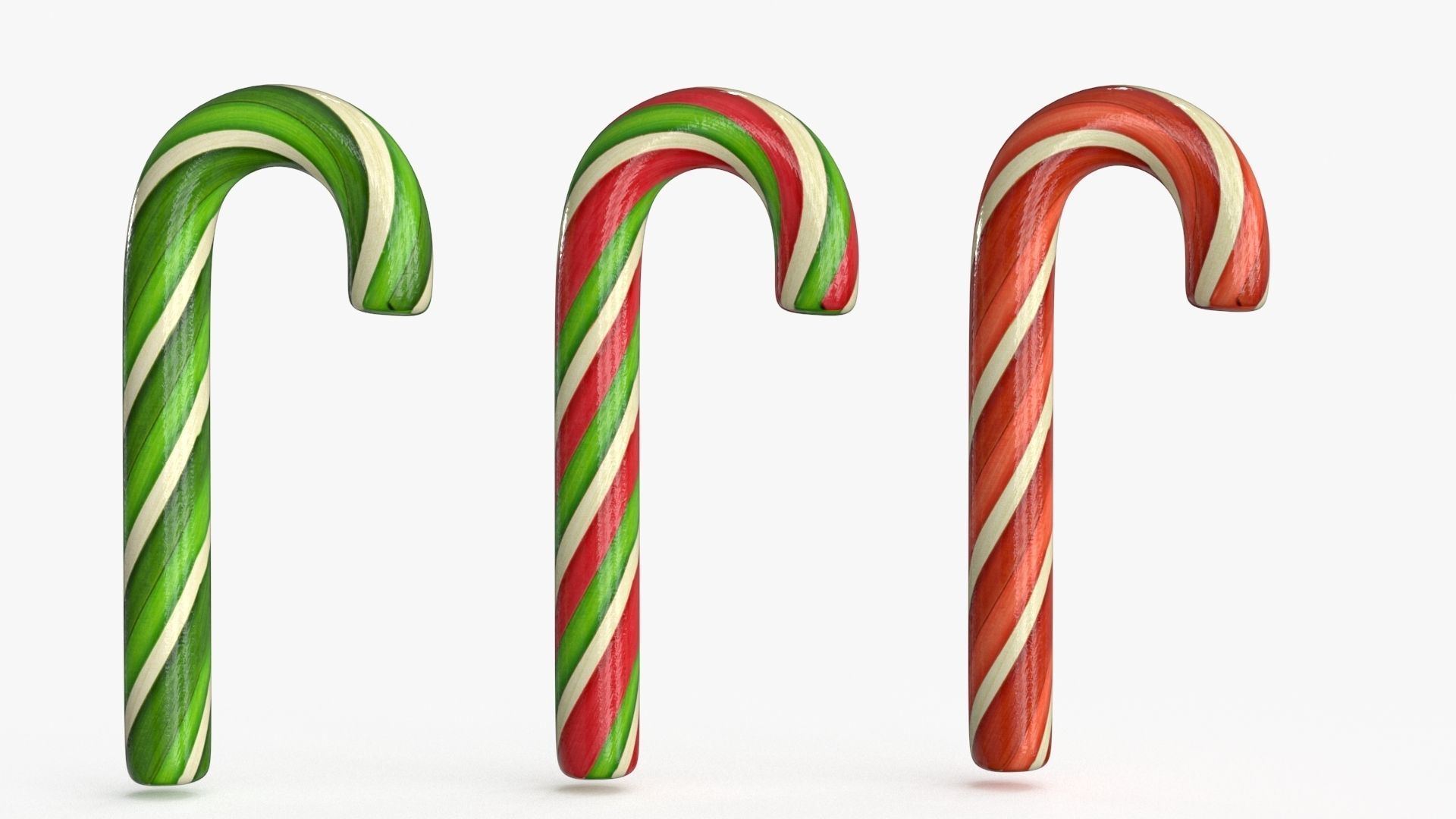 3D model 3D Christmas Candy Cane VR / AR / low-poly | CGTrader