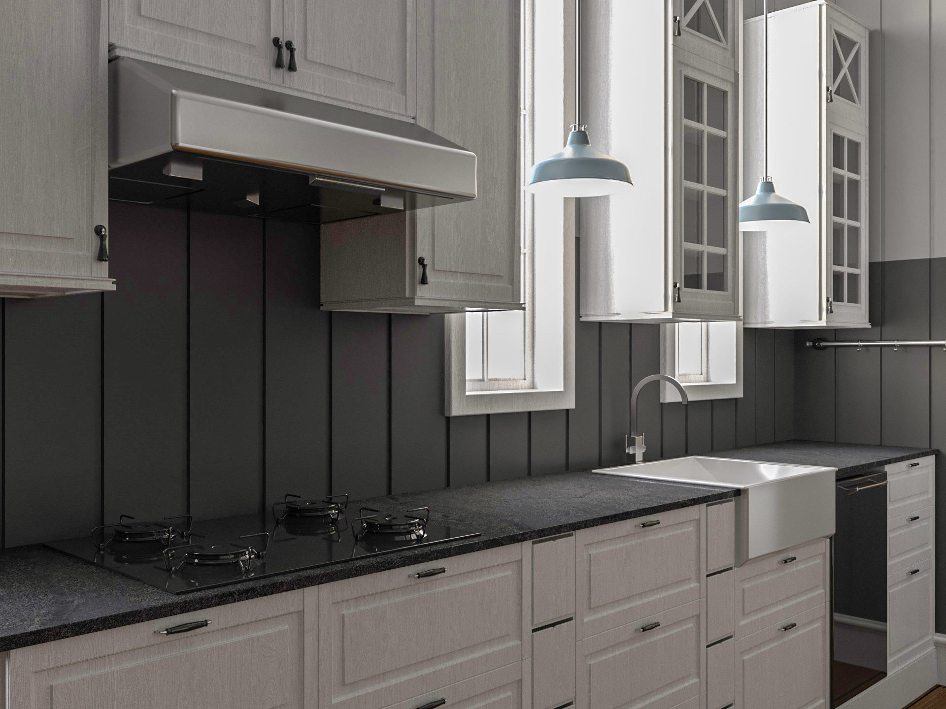 ikea sektion bodbyn kitchen 3D model | CGTrader
